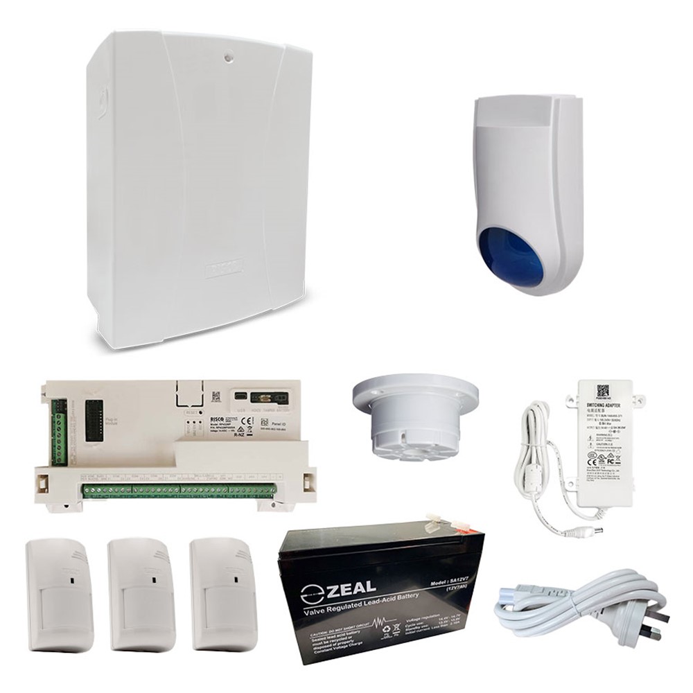 RISCO LightSYS+ Alarm Kit with 3x DigiSense PIR Detectors and Accessory ...