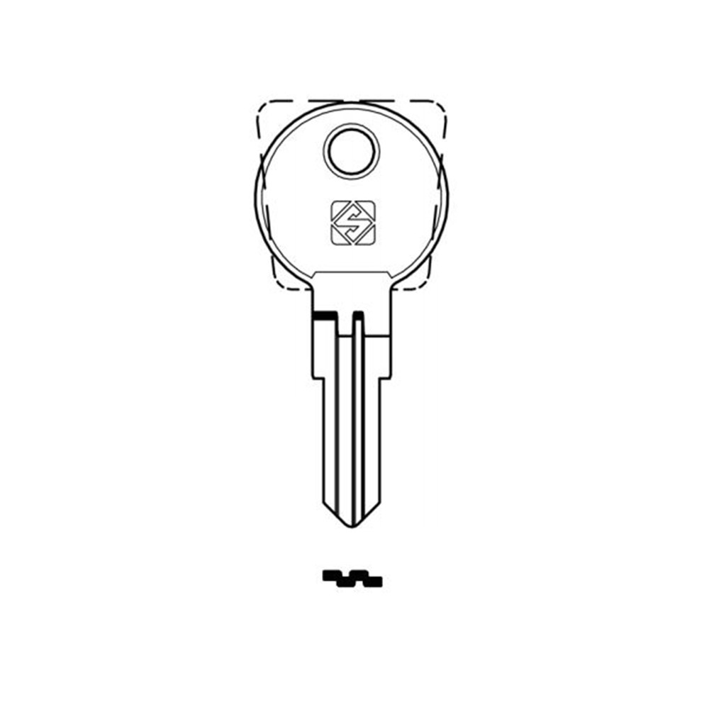 Silca SSF1R Key Blank for Sentry Safe Cylinders | Standard Blanks L-Z ...